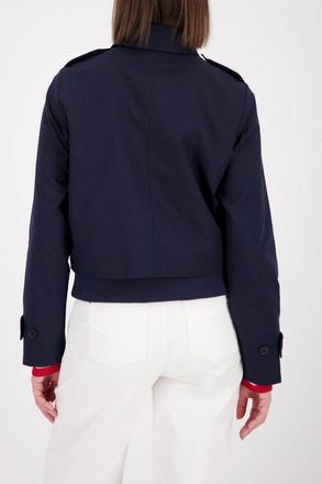 Monari Kurzjacke Jacke Trench kurze Form, Regular Fit, typische Schulterklappen