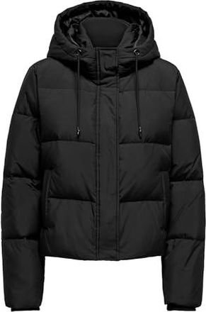 Only Short Down Jacket Onlalice Noos OTW Veste Courte en Duvet, Noir, XS Femmes