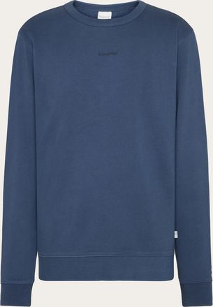 Knowledge Cotton Apparel Herren vegan Sweatshirt Stickerei Rundhalsausschnitt Vintage Indigo