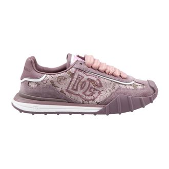 Dolce & Gabbana Homme, Chaussures, Violet, Taille: 37 1/2 EU Baskets en Dentelle