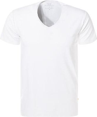 CALIDA Herren T-Shirt wei&szlig; Viskose unifarben