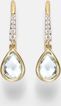 Mateo Bijoux Ohrringe aus 14kt Gelbgold (585/1000) mit Diamanten und Amethyst