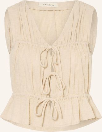 by Aylin Koenig By Aylin Koenig Top Mali Mit Leinen beige