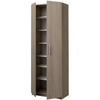PEGANE Pegane - Armoire placard / meuble de rangement coloris chêne cortez - Hauteur 180 x Longueur 60 x Profondeur 35.6 cm