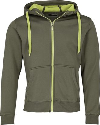 James & Nicholson JN355 Men&acute;s Doubleface Jacke Sweatjacke Kapuze Sweatshirt, Farbe:Olive-Lime (Light) Green;Herrengr&ouml;&szlig;en:XXL