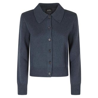 A.P.C. Marie Cardigan - - Knitwear - Damen - Blau - S