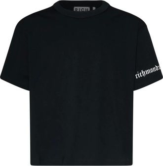 John Richmond Homme, Tops, Noir, Taille: L T-shirt essentiel avec logo discret