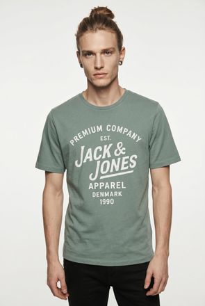 Jack & Jones T-Shirt JACK & JONES JPRBLUZANE SS TEE FST, Herren, Gr. XS, gr&uuml;n (laurel wreath), Jersey, Obermaterial: 100% Baumwolle, bedruckt, regular fit normal, 
