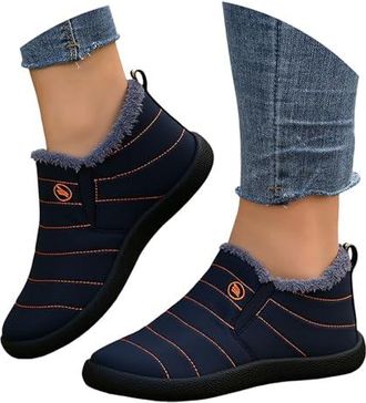 Generic Boojoy Bottes de neige orthop&eacute;diques imperm&eacute;ables pour femme, soutien de la vo&ucirc;te plantaire, doublure en fourrure, chaussures chaudes antid&eacute;rapantes a