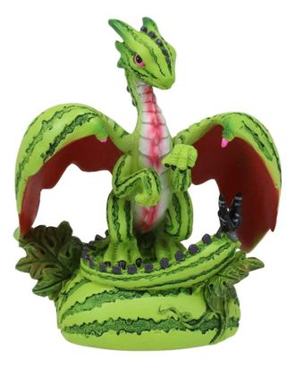 Ebros Gift Stanley Morrison Mittelalterliche Feen-Drachen-Dekoration f&uuml;r Garten, Fr&uuml;chte und Beeren, Gr&uuml;ner Daumen-Drachen