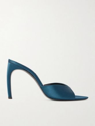 Victoria Beckham Harlow Mules Aus Satin - Blau