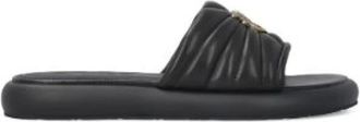 Pinko Pinko, Femme, Chaussures, Noir, Taille: 38 EU Mules matelass&eacute;es avec logo appliqu&eacute;