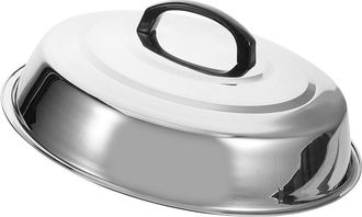 BESPORTBLE Mikrowellen-Abdeckung Aus Edelstahl Lebensmittel-kuppelabdeckung F&uuml;r Essteller Tragbarer Metall-Lebensmittel-kuppeldeckelgriff