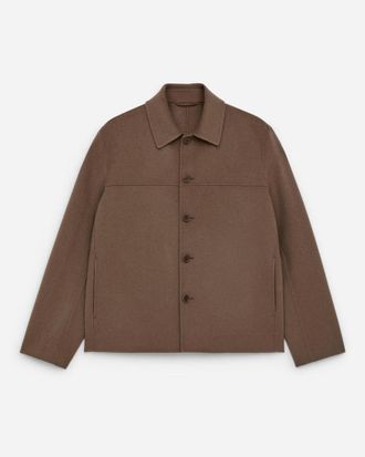 Arket Doubleface-Jacke Aus Wollmischung -Beige
