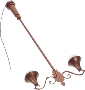 BESPORTBLE Veemoon Miniatur Gartenlampe Modell Filigrane Dekorative Kleiner Lampe aus Metall Antik Bronzefarben mit Wei&szlig;em LED Licht f&uuml;r Selbstgemacht Miniaturh&auml;