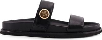 Tory Burch Femme, Chaussures, Noir, Taille: 38 1/2 EU Sandales Slides