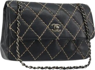 Chanel Sac bandouli&egrave;re vintage pr&eacute;-poss&eacute;d&eacute; - Femme - Pre-owned - Noir - Taille: ONE Size