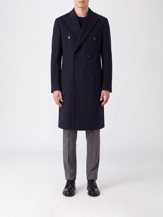 Emporio Armani Knielanger Zweireiher-Mantel aus Wolle und Kaschmir
