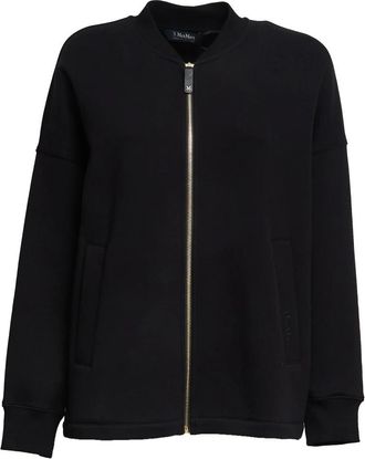 Max Mara Femme, Sweatshirts et sweats &agrave; capuche, Noir, Taille: 40 FR Giacca in jersey scuba