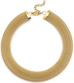 Singularu Choker Mesh. Acier avec placage en or 18 K. Bijoux pour femme