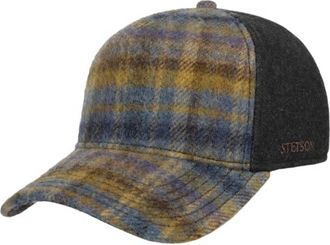 Stetson Casquette Trucker Wool Check Homme - de Baseball Mesh Snapback, avec visière, Doublure Hiver Automne-Hiver - Taille Unique Anthracite