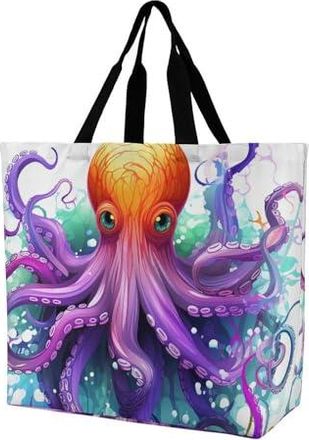 Generic Poussin De Pieuvre Color&eacute; Sac Fourre Tout Pliable Tote Bag Imperm&eacute;able Sac Fourre-Tout Pour Gym Quotidienne Shopping