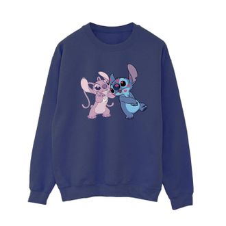 Disney Lilo & Stitch Kisses Sweatshirt f&uuml;r Damen/Damen (Marineblau)