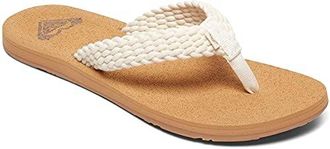 Roxy Sandales Porto Rope pour femme, naturel, 42 EU