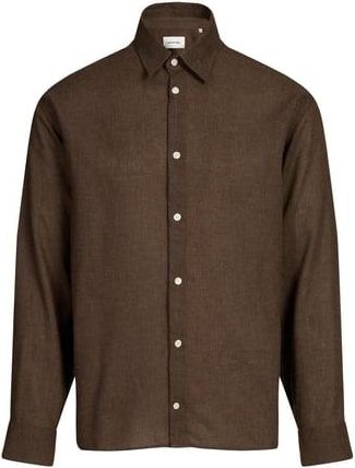 Saison 1865 Chemise droite boutonn&eacute;e unie