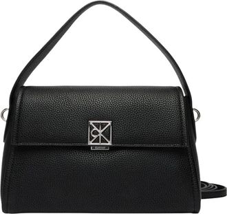 Calvin Klein Femme, Sacs, Noir, Taille: ONE Size Emblem HW Pebble Shoulder 25