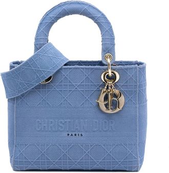 Dior Hobo Bags - Medium Canvas Cannage Lady D Lite - Gr. unisize - in Blau - f&uuml;r Damen