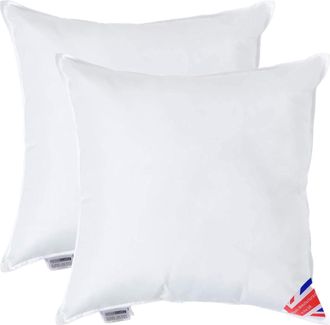 Homescapes Super-Mikrofaser Füllkissen 55x55 cm - 2er-Set Kissen wie Daunen, hypoallergene Kissenfüllung/Innenkissen für Dekokissen wie Sofakissen & Bettkissen o