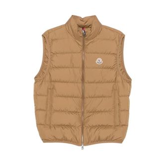 Moncler Contrin Daunenweste - - Jackets - Herren - Beige - M