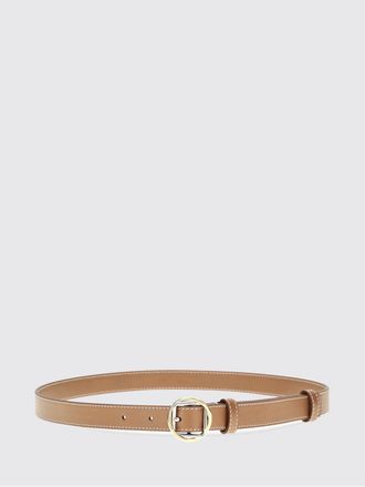 Jacquemus Ceinture en cuir lisse marron avec boucle en m&eacute;tal