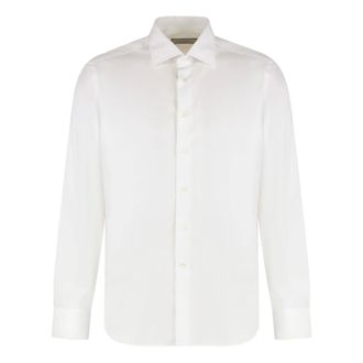 Canali Homme, Chemises, Blanc, Taille: XL Cotton Shirt