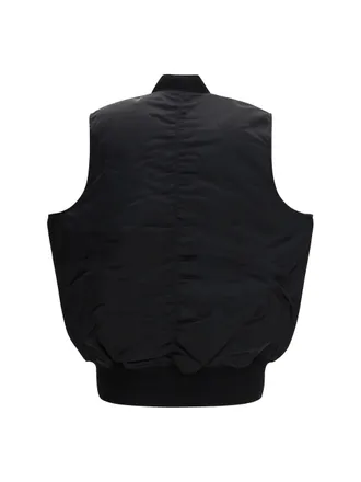 Alpha Industries Mens Ma-1 Base Vest Black Nylon Blazers E Vests