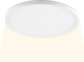 Brilliant LED Panel Lumaro rund &Oslash; 29 cm - ultraflache LED Deckenlampe in Wei&szlig; - 18W, 2400 Lumen, 4000K neutralwei&szlig; - energiesparende, moderne Deckenleuchte f&uuml;r 