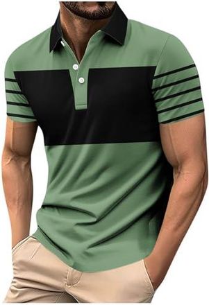 Generic Chemise de golf extensible d&eacute;contract&eacute;e &agrave; manches courtes et col rabattable, l&eacute;g&egrave;re, polyvalente, &eacute;l&eacute;gante, confortable, respirante, pour le travail, 