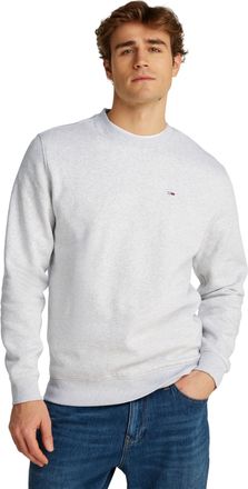 Tommy Jeans TJM Reg S Flag Crew Pullover Sweatshirt, Herren, Grau (Silver Grey Heather), XXXL