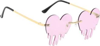 Yarnow Lunettes de Soleil de Goutte dEau sans Monture Couleur Violette L&eacute;g&egrave;re et Confortable 1 Pi&egrave;ce Plage Activit&eacute;s en Plein Air