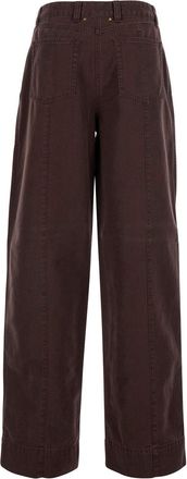 Golden Goose Cotton with Patch Pockets Trousers - Brown