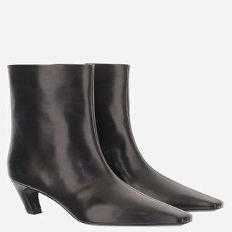 Khaite Womens Ankle Boots Arizona Black Leather Upper: Leather; Sole