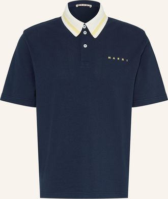 Marni Marni Piqu&eacute;-Poloshirt blau