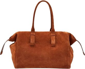 Biagini Femme, Sacs, Brun, Taille: ONE Size Suede Tote Bag