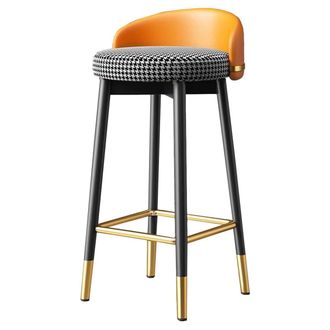 Generic Barstuhl H&ouml;henverstellbar Leder Barhocker In Thekenh&ouml;he Tresenhocker K&uuml;che Gepolsterter Fr&uuml;hst&uuml;cksbarstuhl Mit Kleiner R&uuml;ckenlehne, Dickem Polster Und