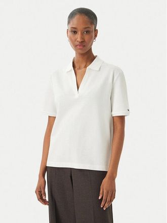 Tommy Hilfiger Poloshirt WW0WW48720 Wei&szlig; Relaxed Fit