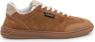Versace Femme, Chaussures, Brun, Taille: 37 EU Baskets basses en daim