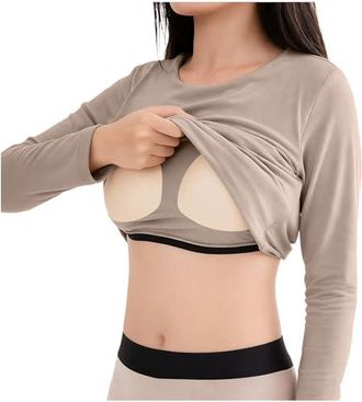 Generic sous Pull Femme Haut Thermique Femme sous Pull Thermique Femme Doux Glamour Pull Col Roul&eacute; en Polaire Ultra Douillet Top Tricot&eacute; Id&eacute;al pour Superposit