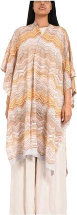 Missoni Femme, Blouses et Chemises, Multicolore, Taille: ONE Size Kimono &agrave; Sequins Zigzag