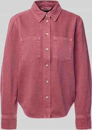 Only Regular Fit Jeansbluse aus reiner Baumwolle Modell SILLA